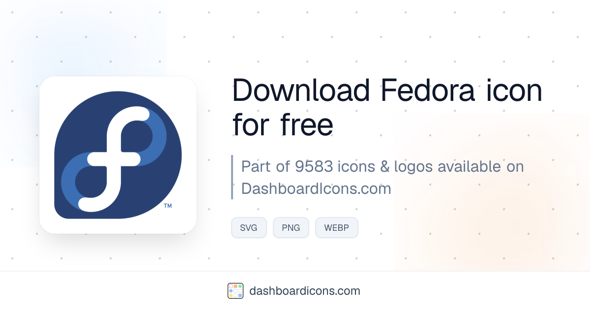 Fedora Icon & Logo | Dashboard Icons & Logos